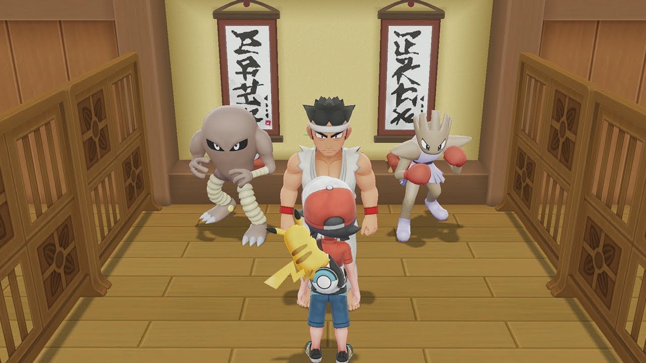 Pokemon Let's Go Pikachu - Fighting Dojo Gym - YouTube