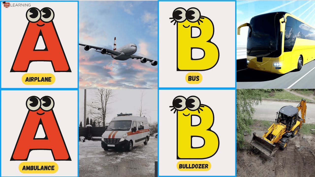 ABC Vehicle Phonics Song 🚗 A to Z Transportation Learning for Kids ...