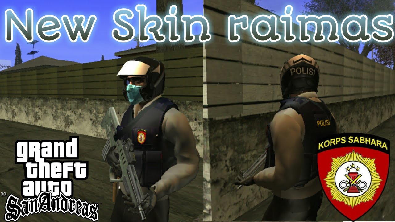 🔴 Share mod skin polisi raimas for GTA SA Android - YouTube