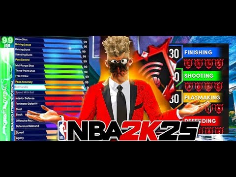 #1 OP BUILD IN NBA 2K25 - 14 LEGEND BADGES, 99 3PT, 99 BALL HANDLE, 99 ...