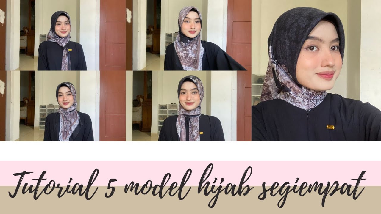 Tutorial Hijab Segiempat Simple untuk sehari-hari,kerja,kuliah ...