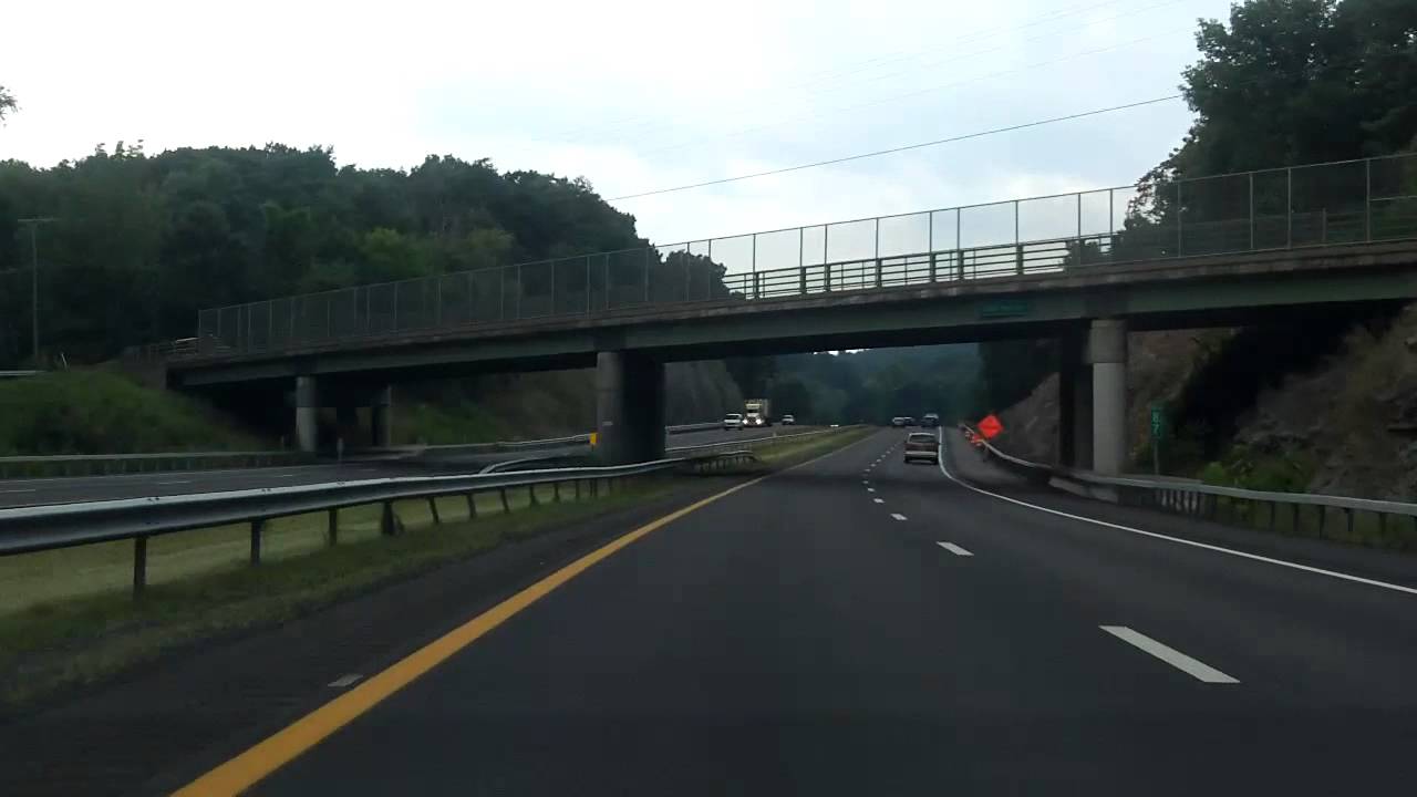 New York State Thruway (Interstate 87 Exits 19 to 18) southbound (Part ...