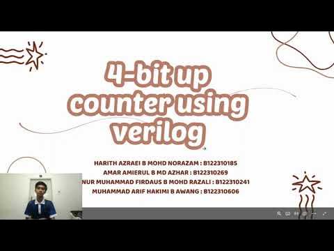 4-bit up counter using verilog - YouTube