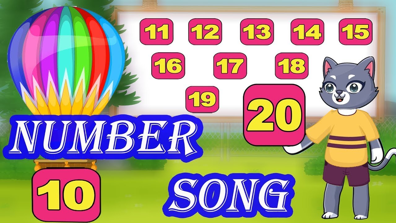 Number Song 10 to 20 Kids & Nursery Rhymes Sing Along Song Animated ...