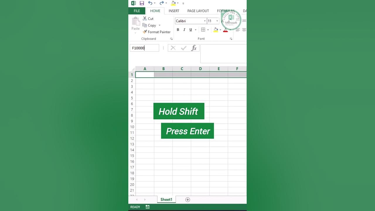 Select 10000 cells in 1 second in excel | Excel Tutorial #viral #data #exceltech #microsoftexcel ...