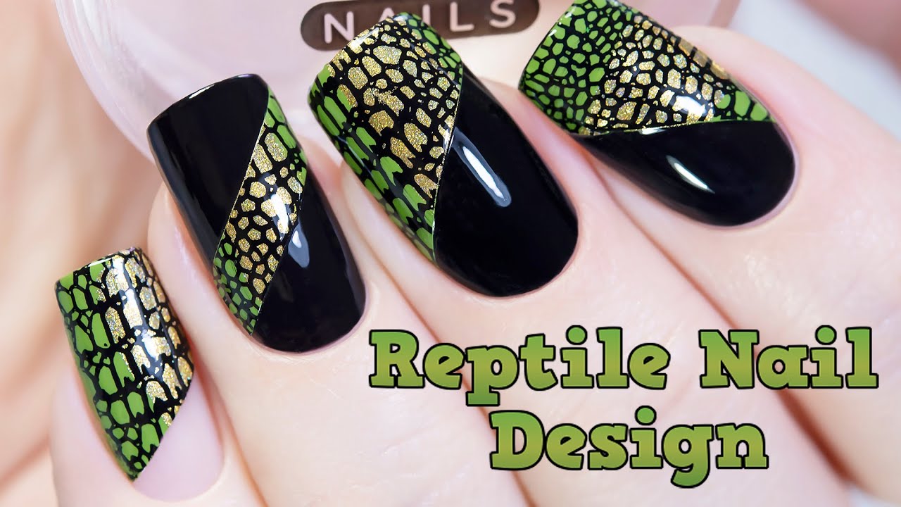 Reptile Nail Design/ Дизайн ногтей рептилия - YouTube