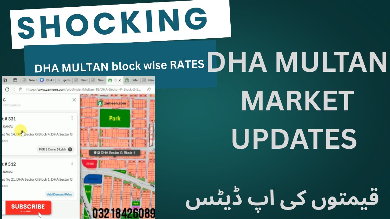 DHA Multan ALL Block Plots Rate || Low Rates Plots || One Kanal ...