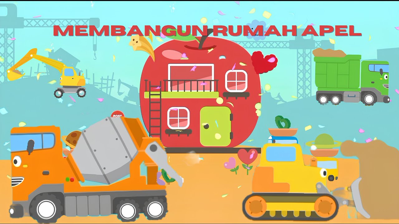 PERMAINAN ANAK-ANAK PROYEK MEMBANGUN RUMAH APEL!!! - YouTube