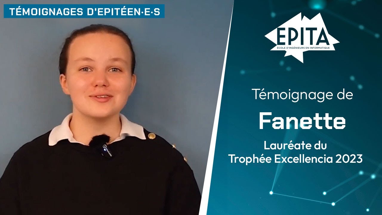 Témoignage de Fanette - Lauréate du Trophée Excellencia 2023 - YouTube