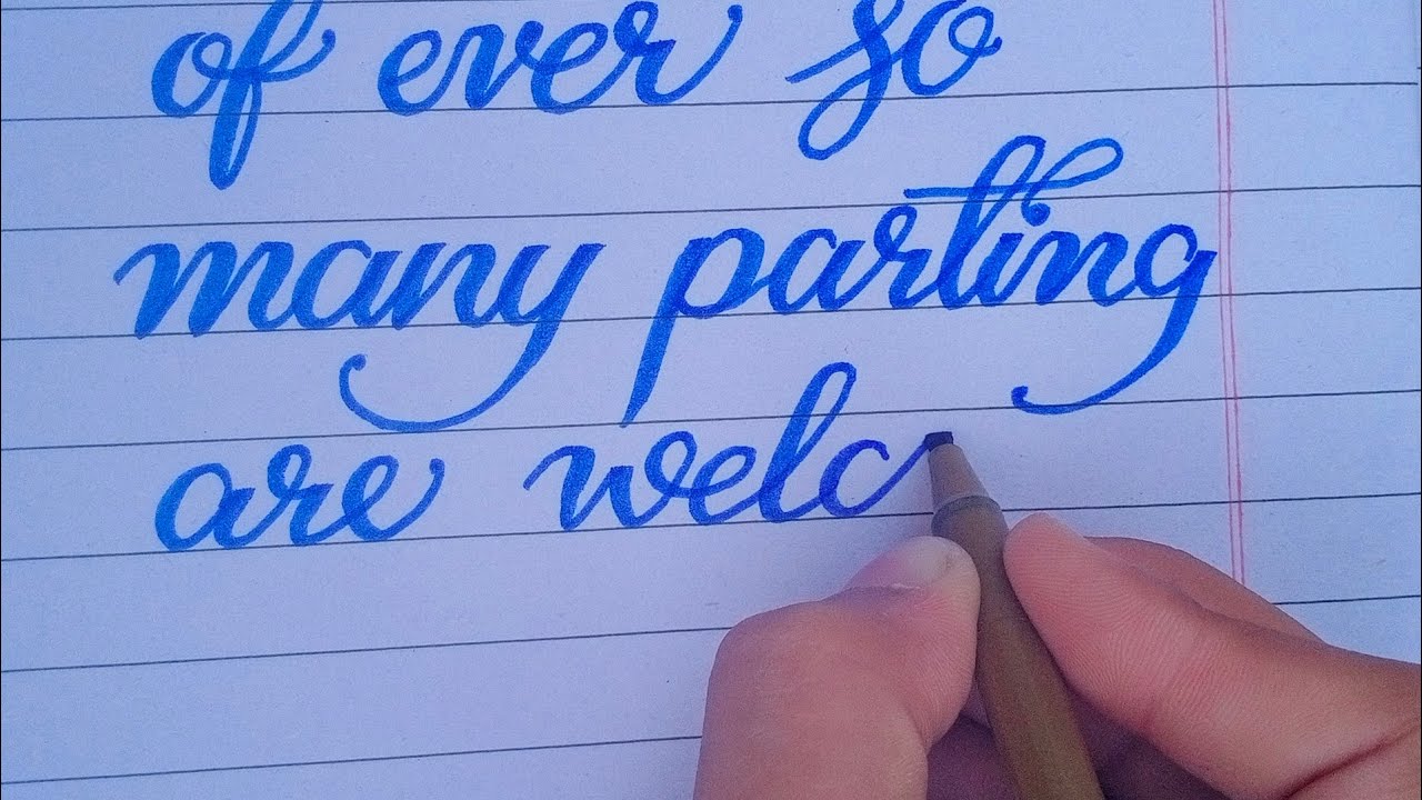 Neat and clean calligraphy with cut marker - YouTube