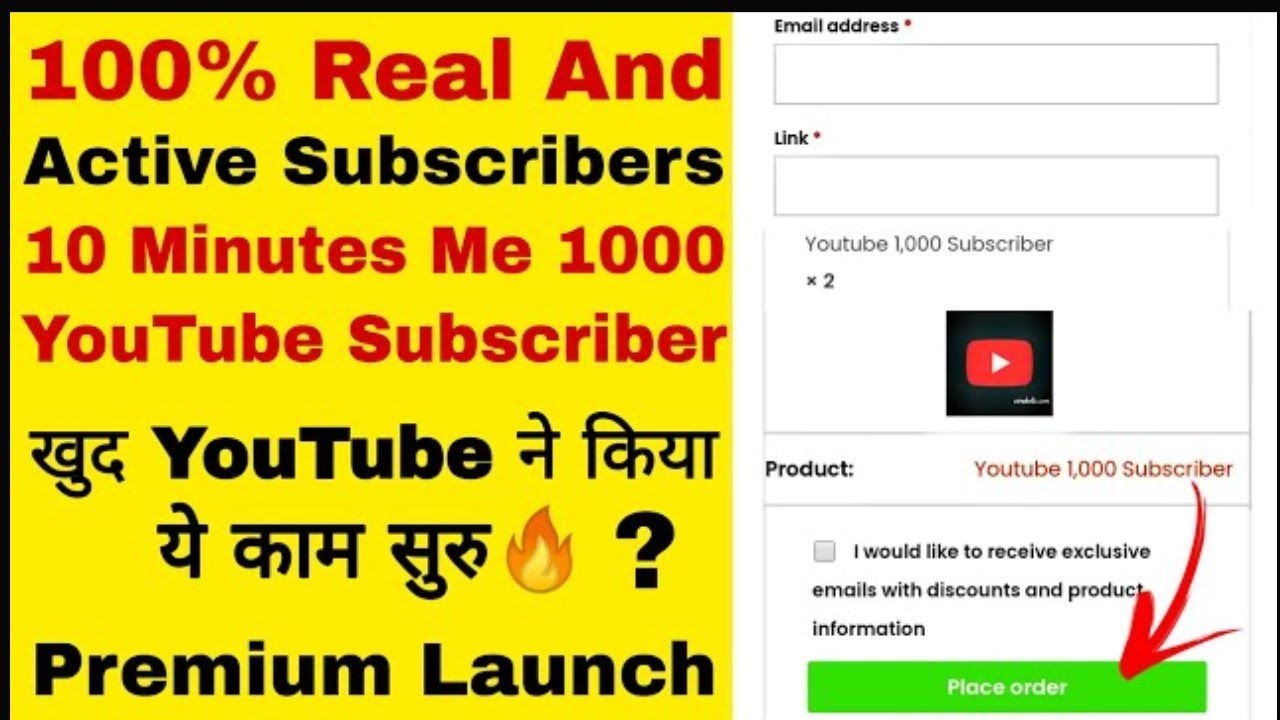 1000 Youtube Subscribers in 10 Minute organic and active subscribers ...