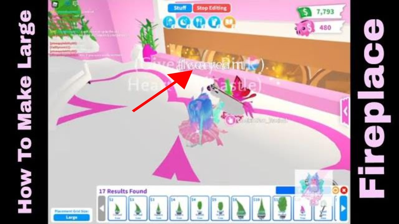 Adopt Me Decorating Castle House fireplace for Polar Ice Deer - YouTube