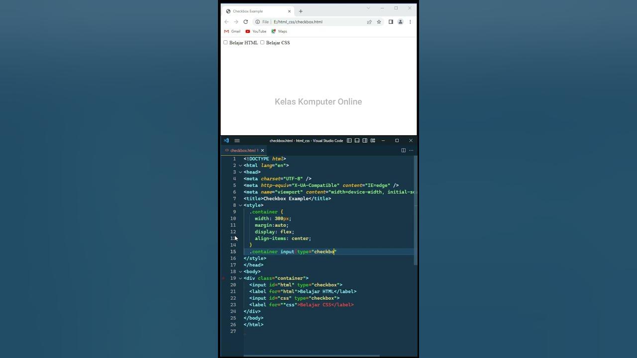 Coding HTML dan CSS: Input Type Checkbox - YouTube