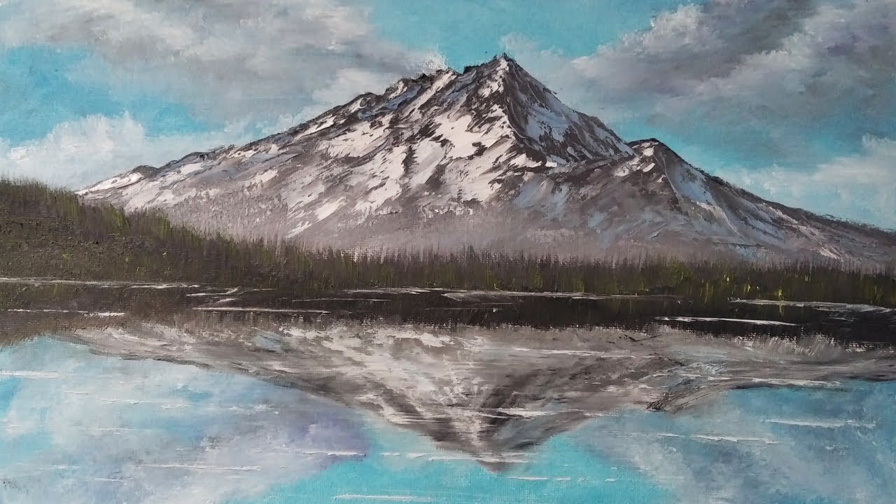 Cómo pintar reflejo sobre el agua. Lago espejo | Pintar con Francis ®️ ...