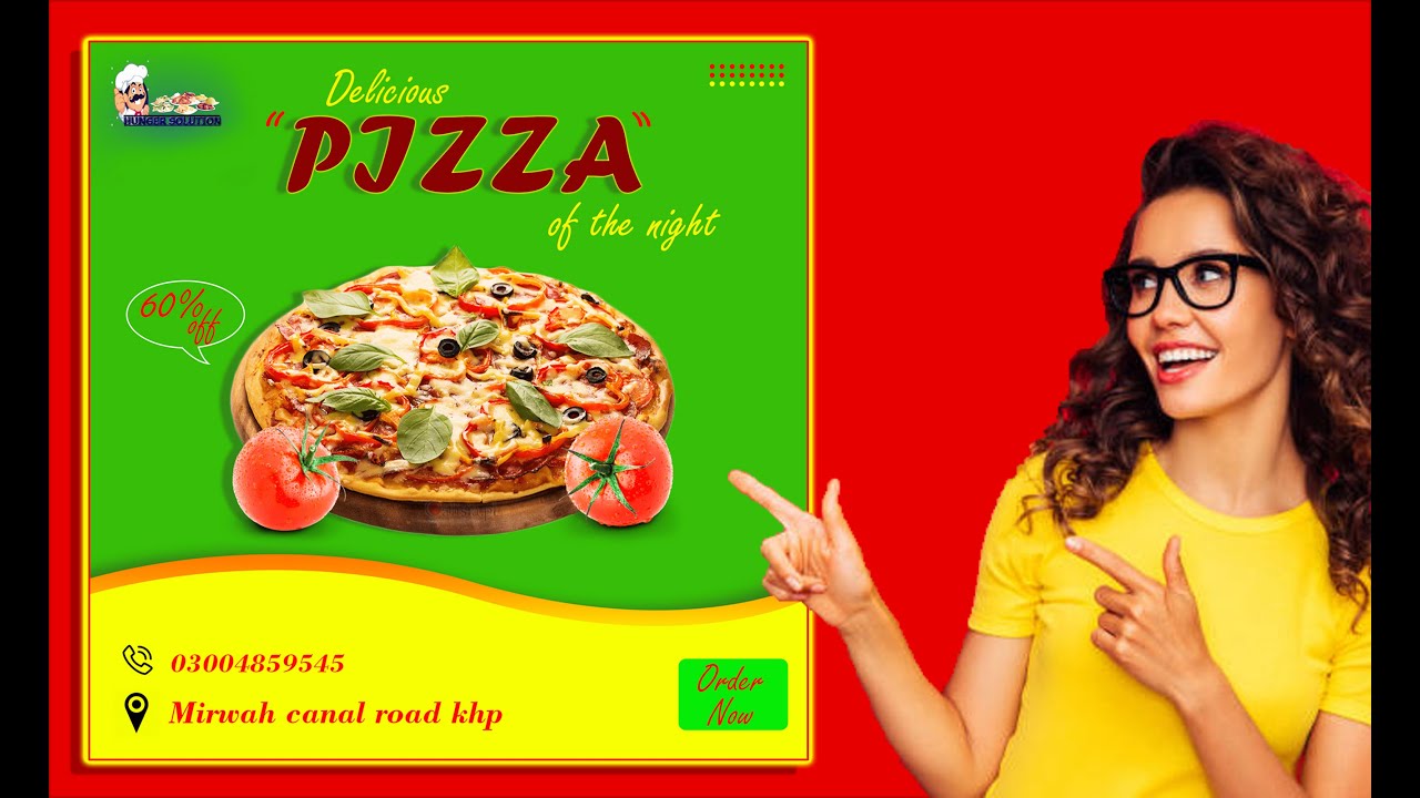 Food social media post design in photoshop |#Photoshop tutorials - YouTube