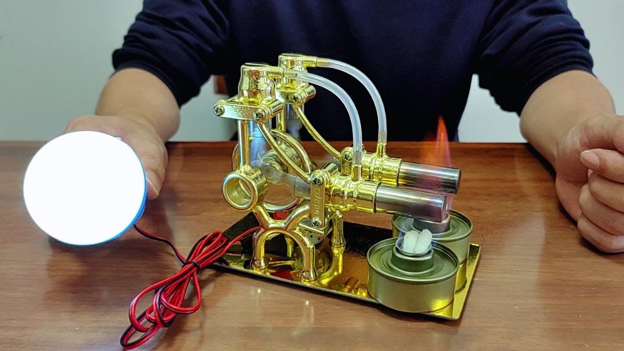 2 Cylinder Stirling Engine Model Kit Unboxing 2024 - YouTube