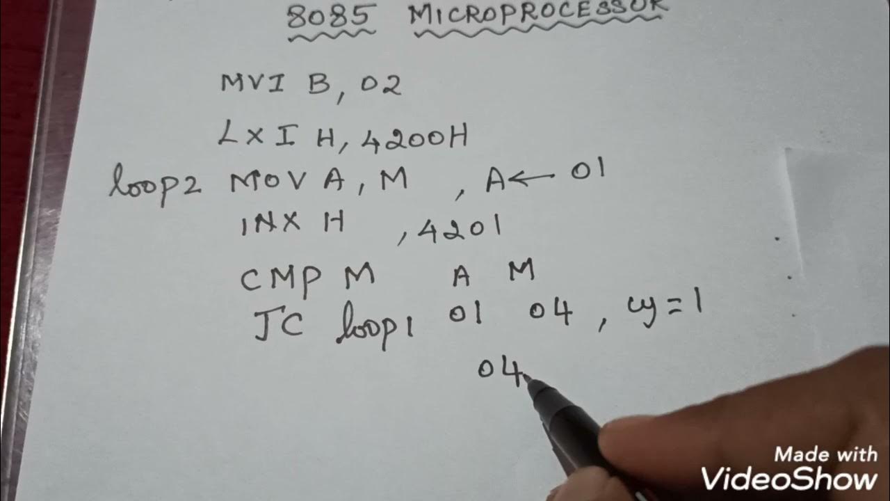 Ascending order program using 8085 Microprocessor - YouTube