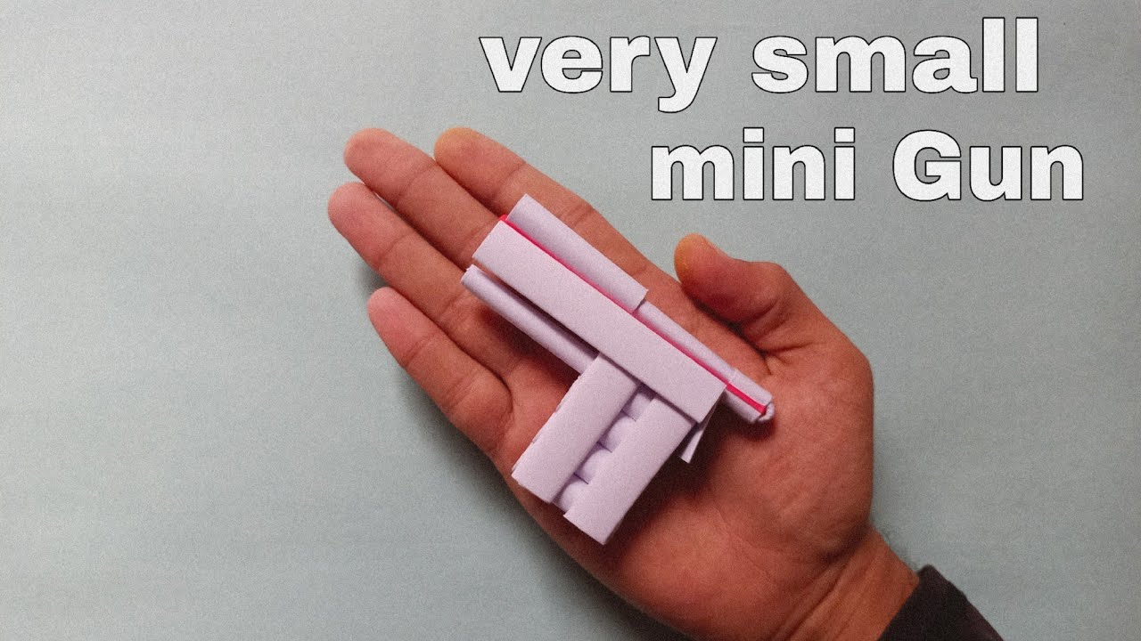 EASY - how to make paper gun | PAPER MINI GUN | EASY GUN ORIGAMI - YouTube
