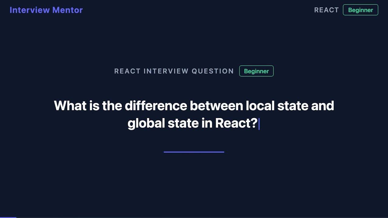 Local vs Global State in React Explained - YouTube