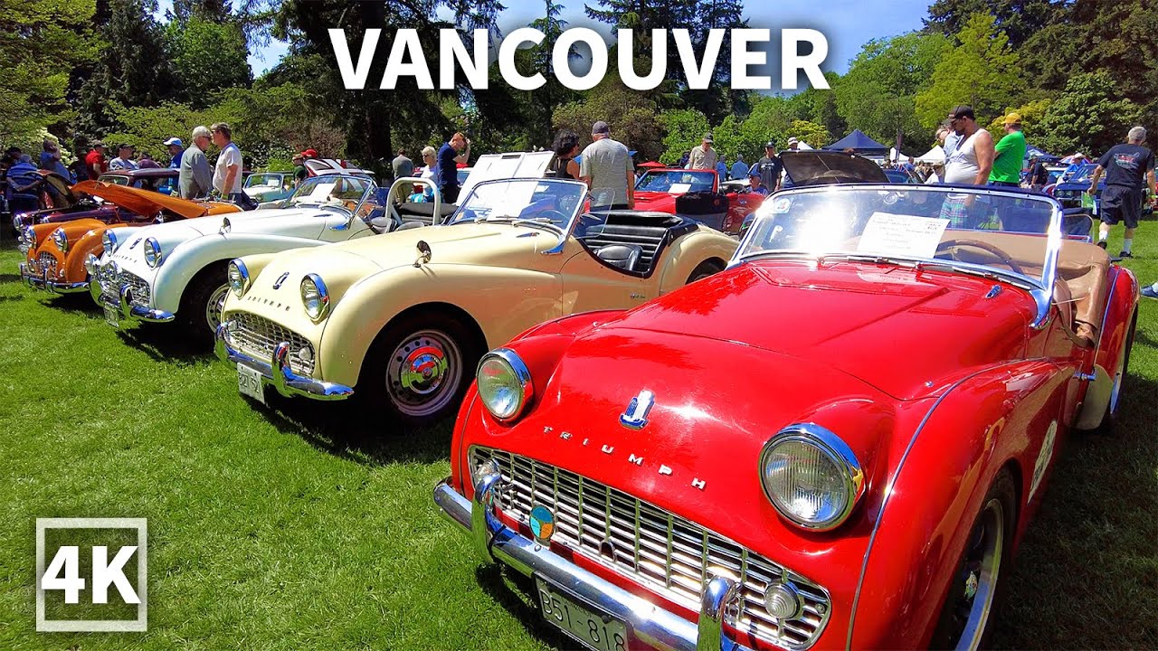 【4K】Vancouver Classic Car Shows 2023 , Walk in VanDusen Botanical ...