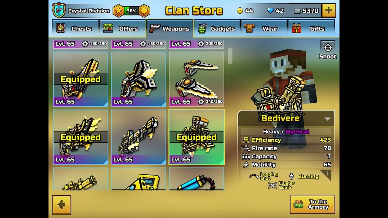 How to get clan weapons ez [pixel gun 2d] - YouTube