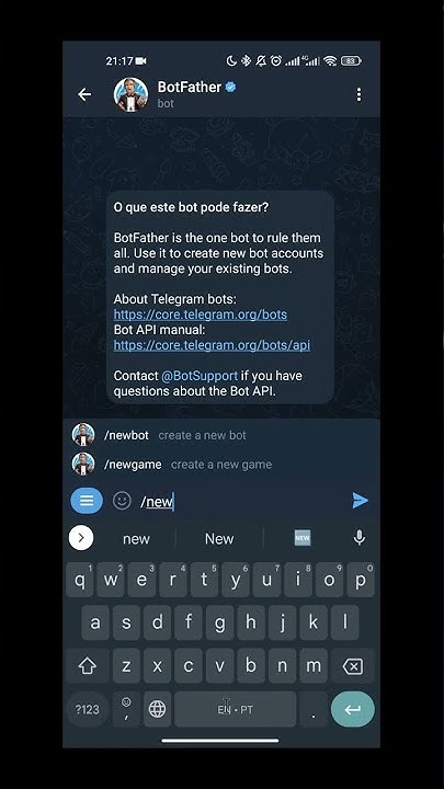 Get Telegram bot token - YouTube
