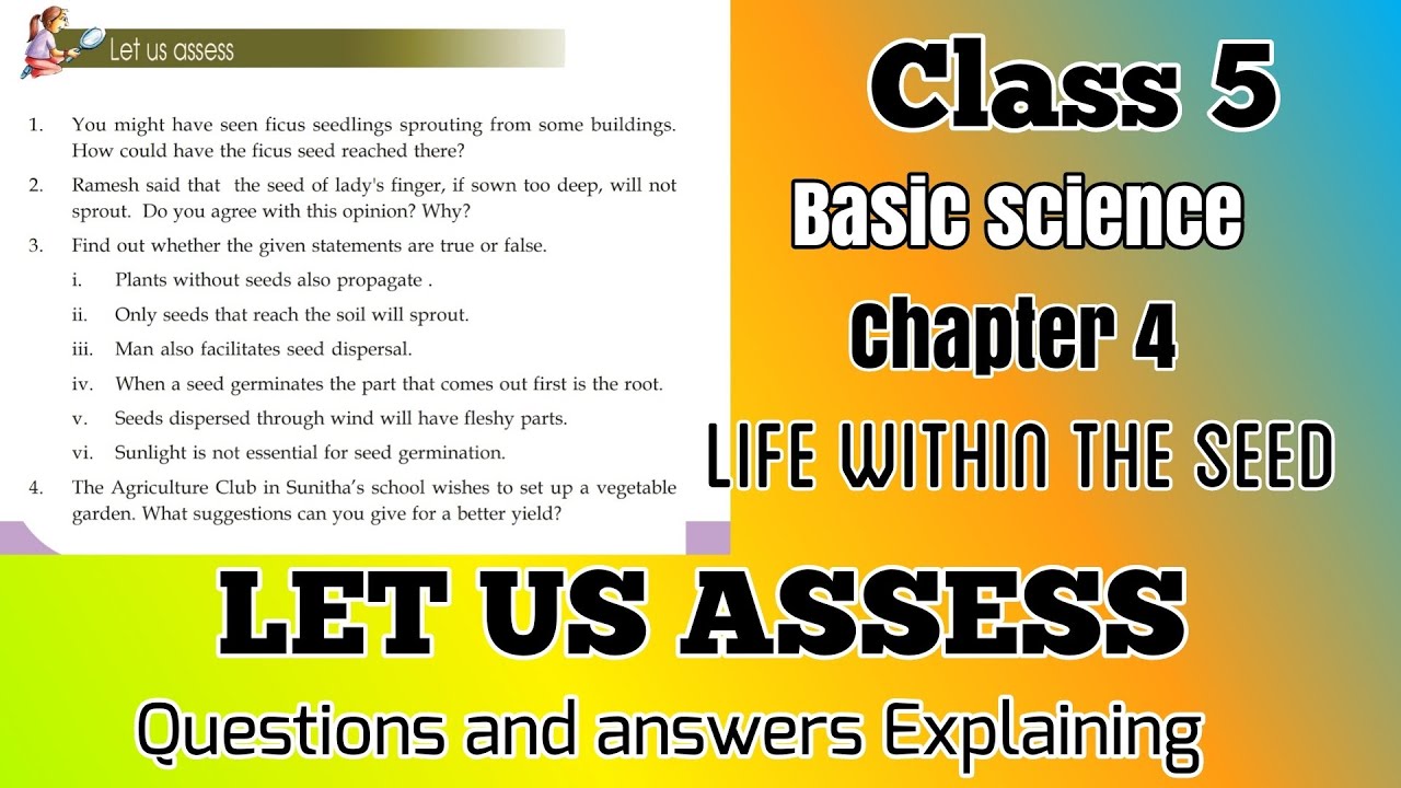 Class 5 Basic Science chapter 4 Life Within The Seed Let Us Assess class-5-basic-science-chapter-4-life-within-the-seed-let-us-assess
