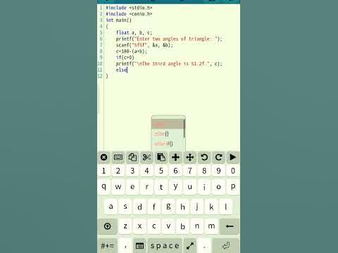 🔥C programming to find Third Angle of Triangle 🔥C code #shorts #programming #coding #c_tutorial ...