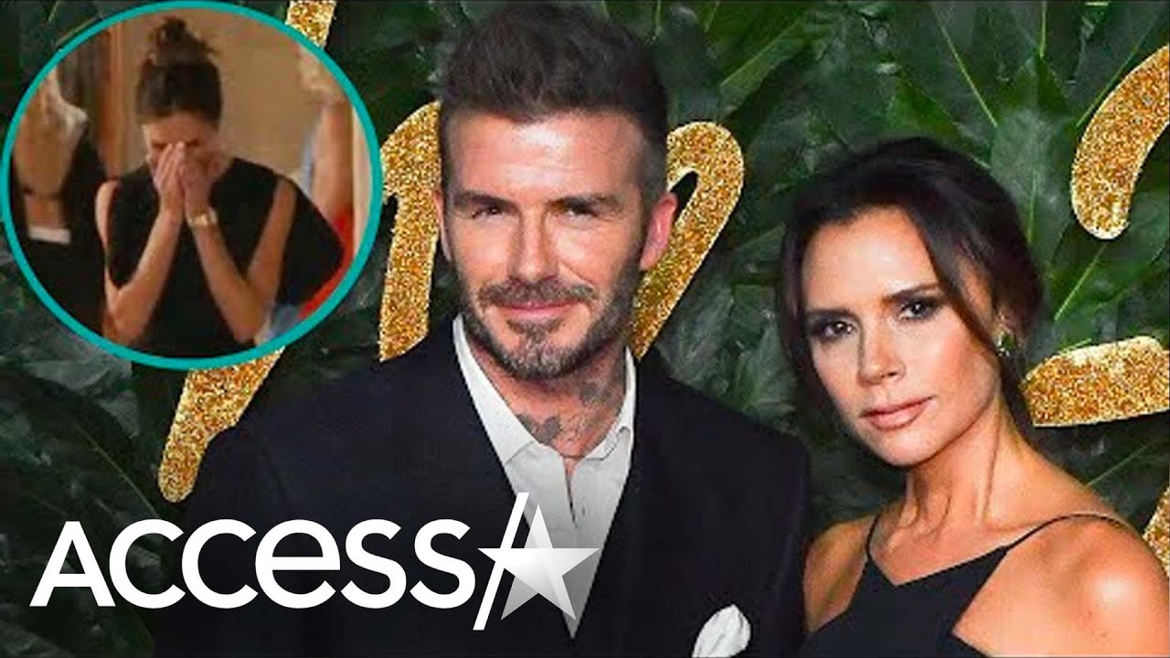 Victoria Beckham Tears Up & Hugs David Beckham at 1st Paris Fashion ...