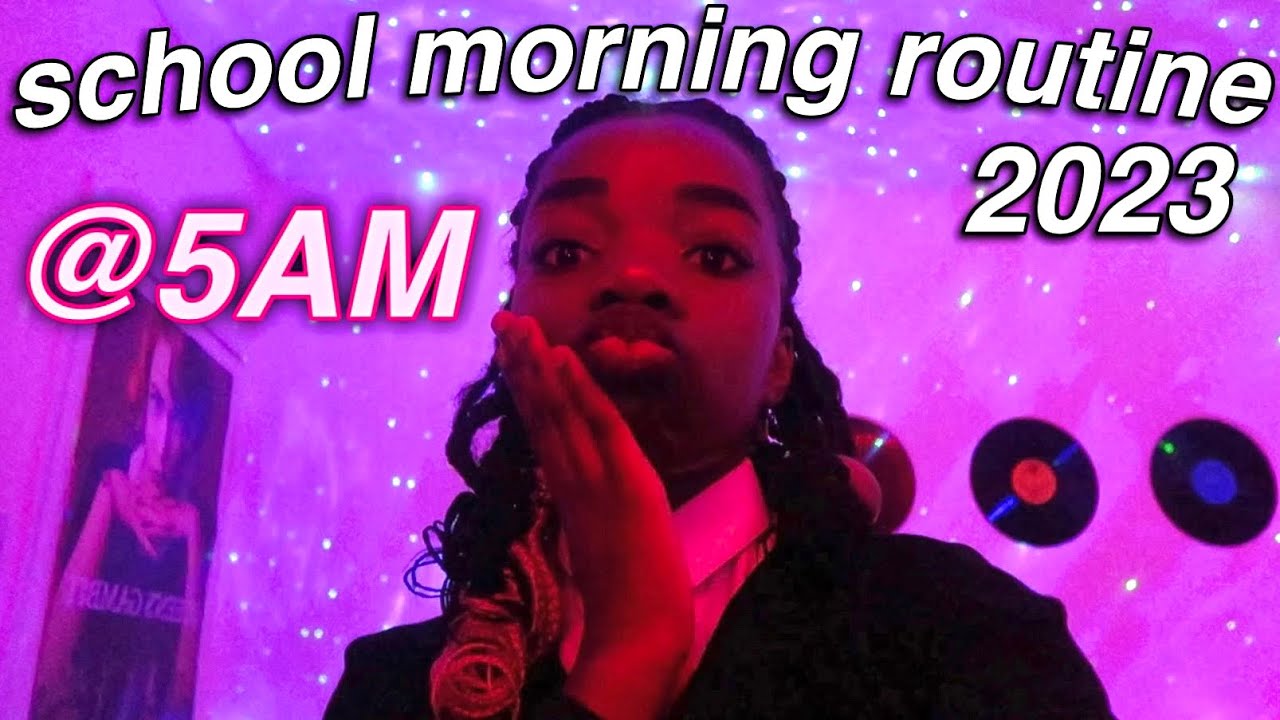 my realistic 5am high school morning routine 🤍 - YouTube