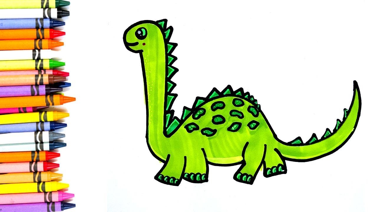 Let's Draw A Dinosaur, Drawing For Toddlers & Kids, Rhymes, George ...