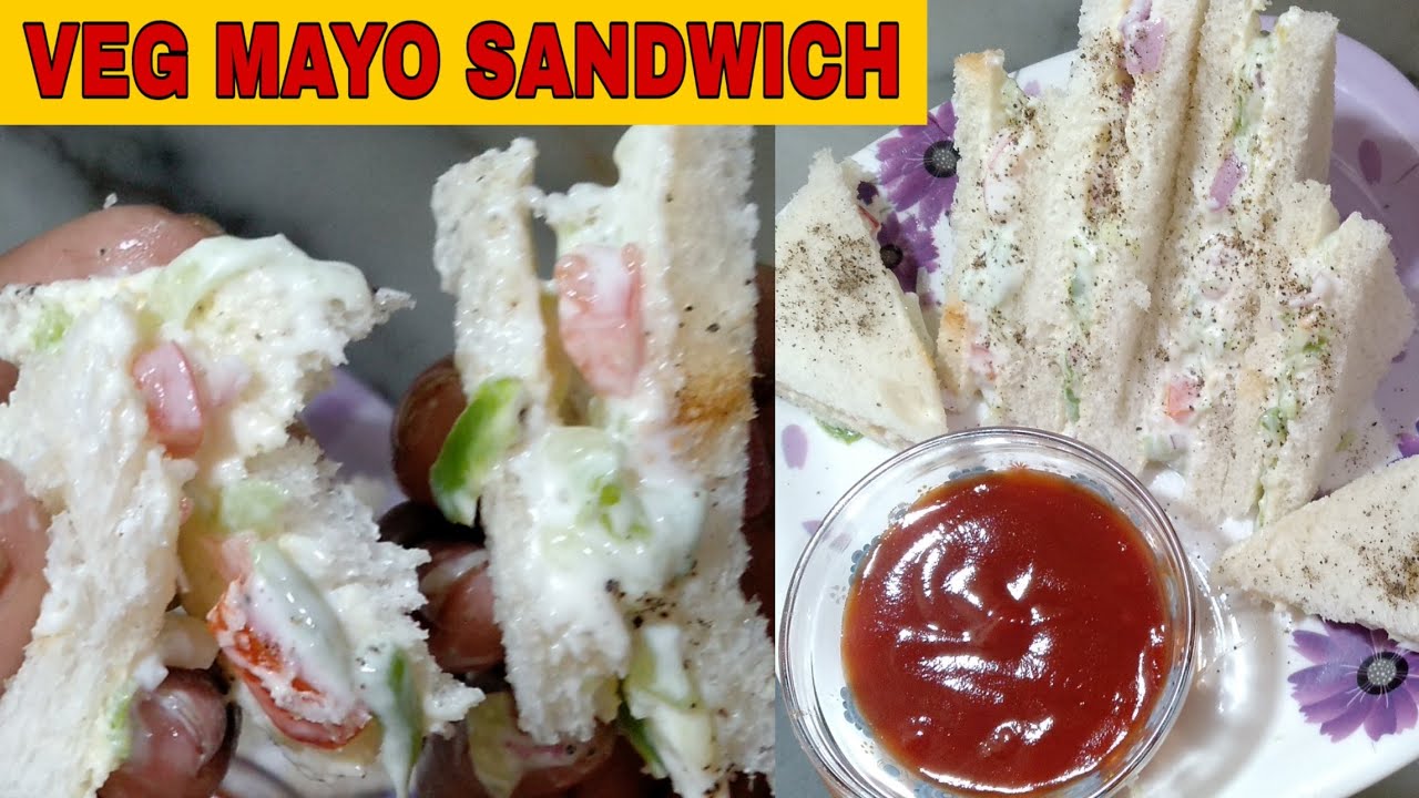 VEG MAYO SANDWICH ! VEGETABLE MAYONISE SANDWICH ! SIMRAN FOOD - YouTube