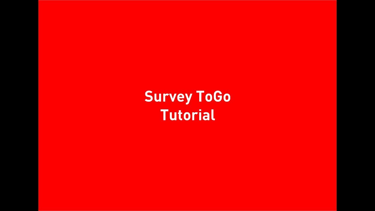 SurveyToGo Tutorial - YouTube