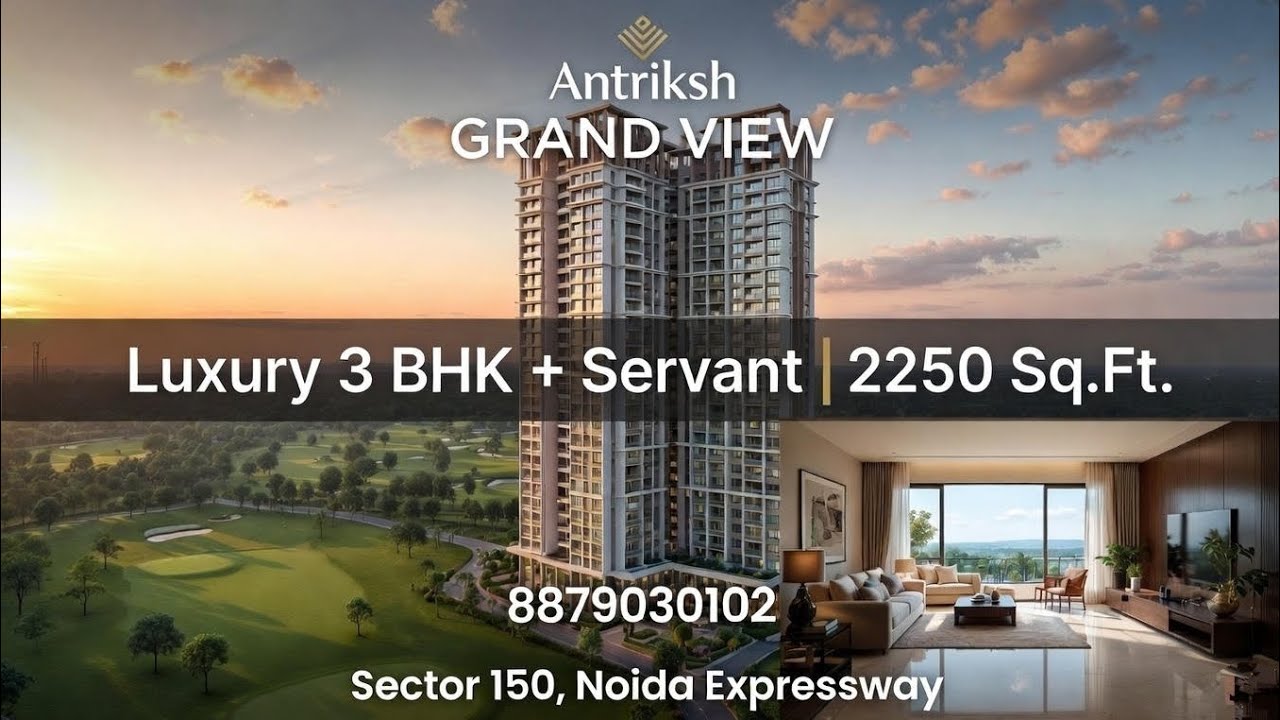 3bhk servant 2250sft Antriksh Grand View, Sector 150. Ready to move ...