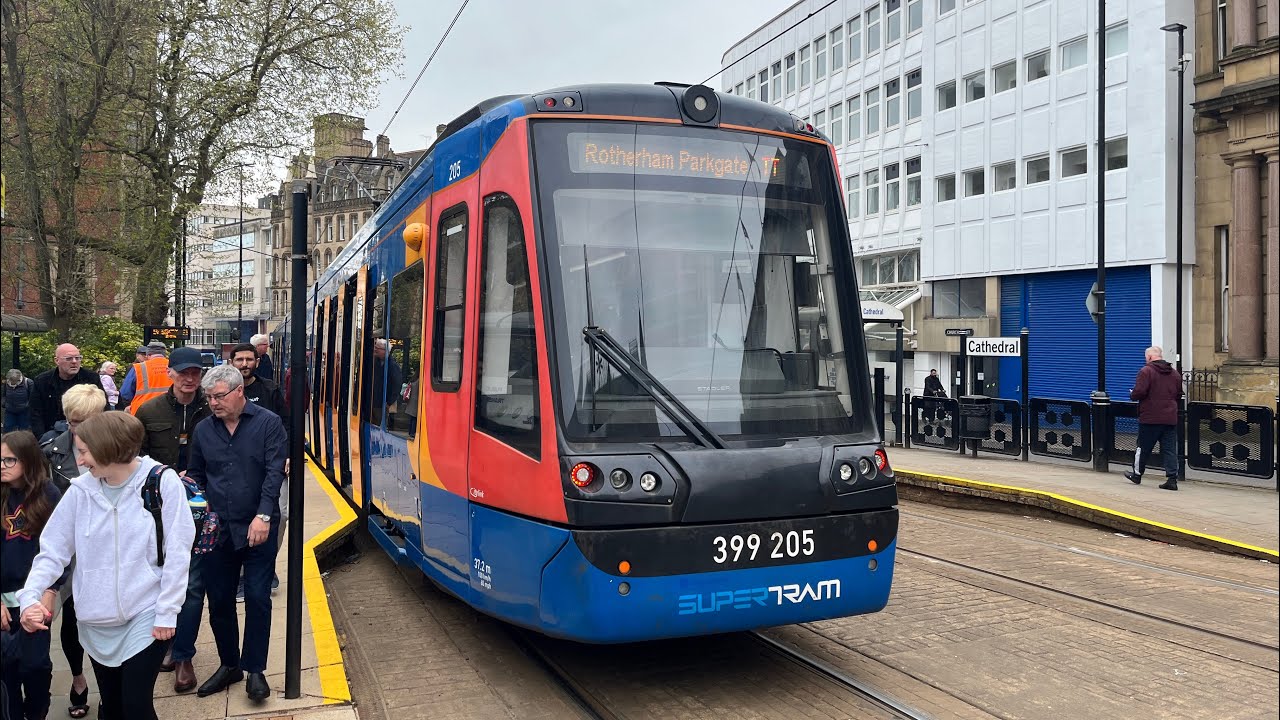 Sheffield Tram Train - Rotherham Parkgate to Cathedral (Mid 2024 ...
