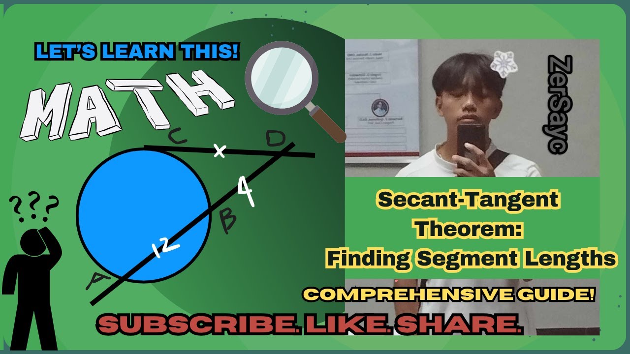 Secant-Tangent Theorem: Finding Segment Lengths - YouTube