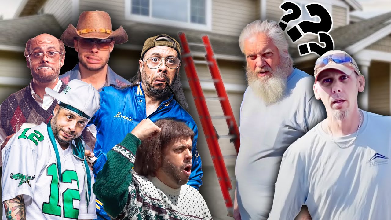 Gutter Boys…Pranking a work crew with 5 characters! - YouTube