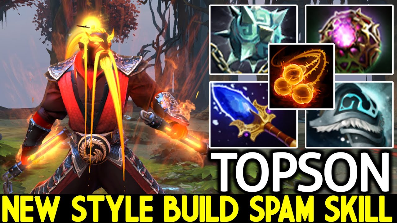 TOPSON [Ember Spirit] New Style Build Octarine Core Spam Skill Dota 2 ...