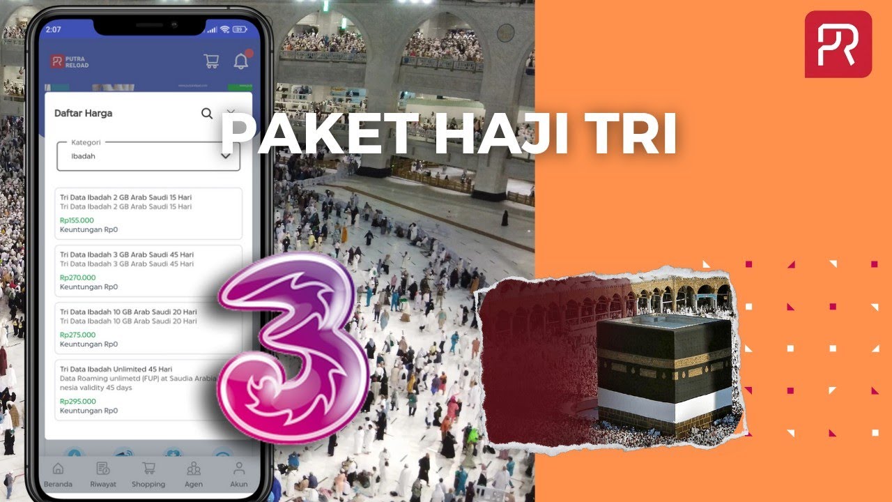 Cara Membeli Paket Tri Ibadah Haji di Aplikasi Putra Reload - YouTube