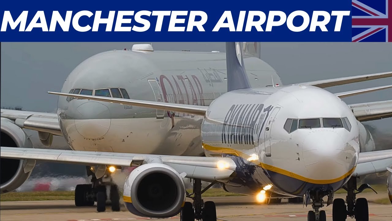Manchester Airport Live | thrilling close-up arrivals | Tue 14th May ...