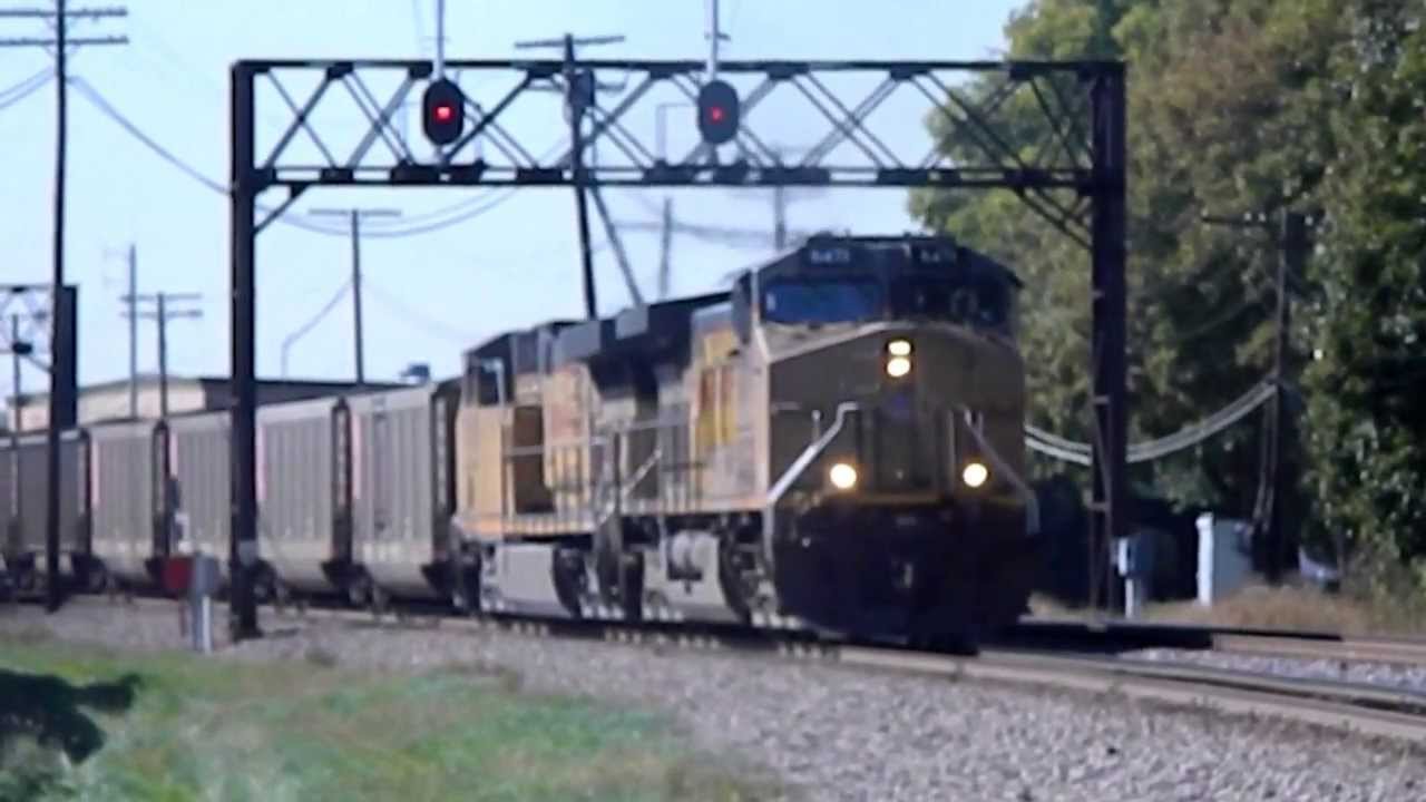 UP 6471, 7010, and 6946 coal train Rochelle IL 10/14/13 - YouTube