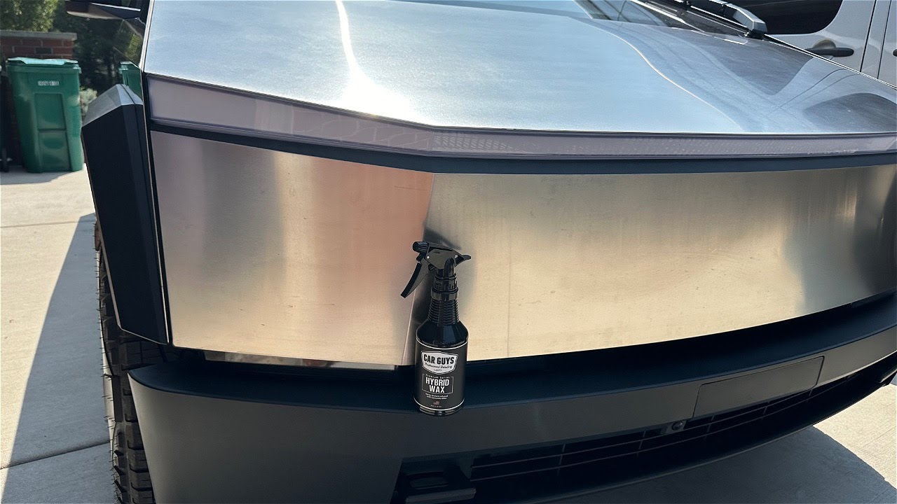 Review of CAR GUYS Hybrid Spray Wax used on Tesla Cybertruck - YouTube