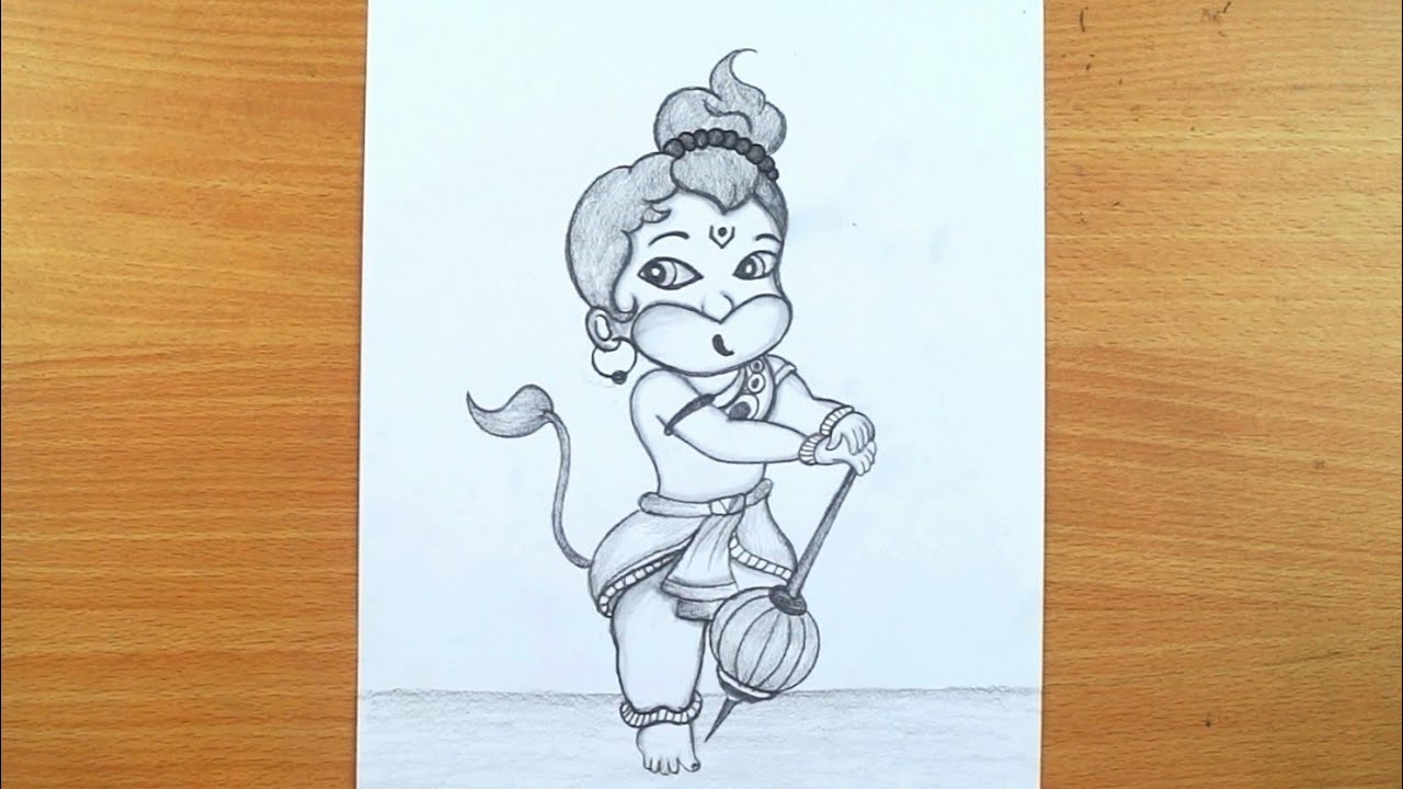 How To Draw Bal Hanuman || How To Draw Lord Hanuman || Hanuman Jayanti ...