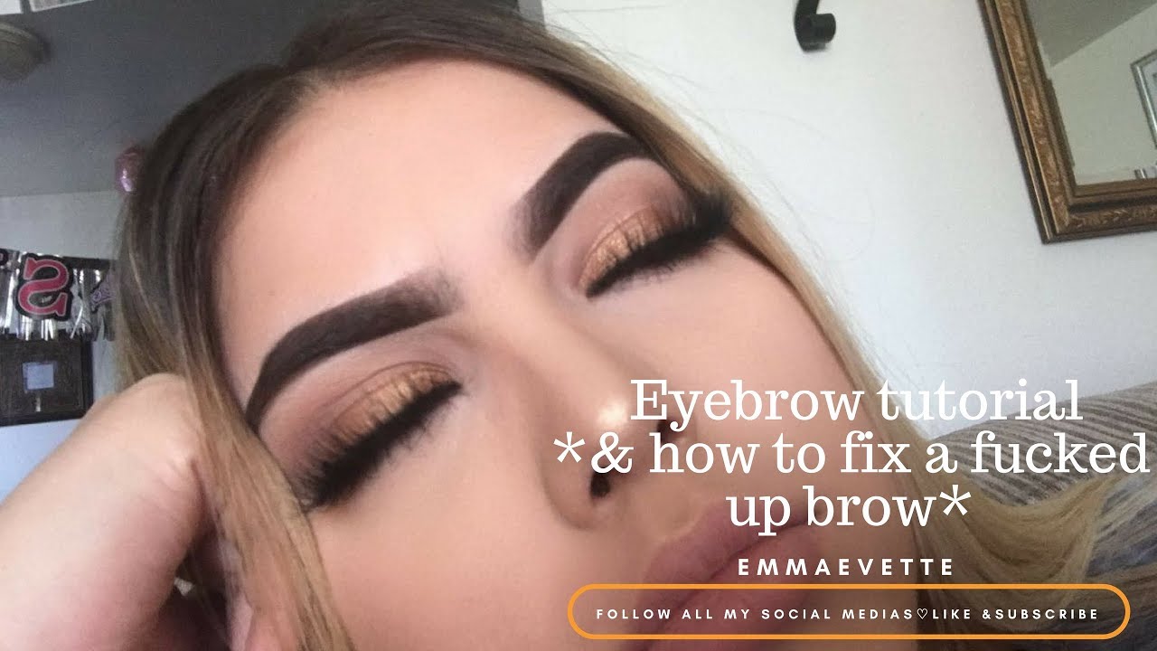 Eyebrow routine || how to fix a f*cked up brow 🍀 - YouTube