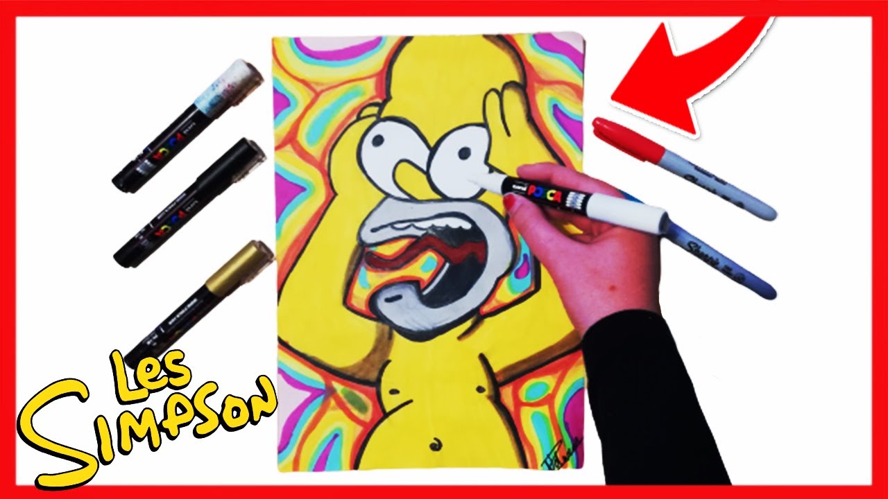 Comment dessiner "HOMER SIMPSON" Facilement et Rapidement [Tutoriel ...