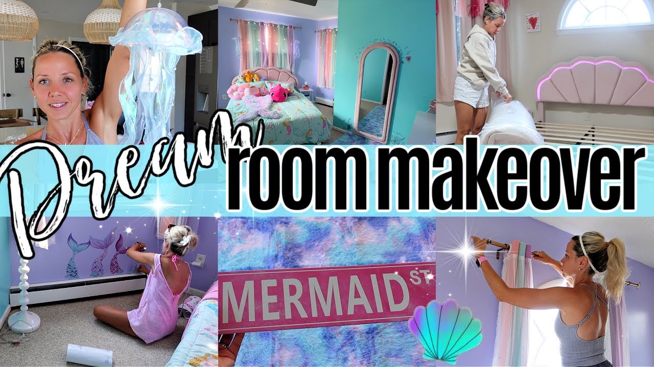 DIY Mermaid Dream Room Makeover 🌊🧜‍♀️ | Ultimate Girls Bedroom ...