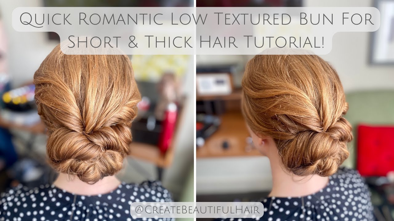 Gorgeously Romantic Low Textured Bun Tutorial for Soft, Thick Hair ...