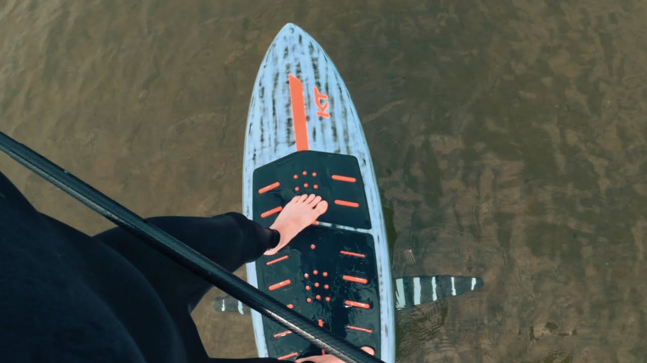 Armstrong APF 1880 Flat Water Paddle Up & Pump Foil Practice - YouTube