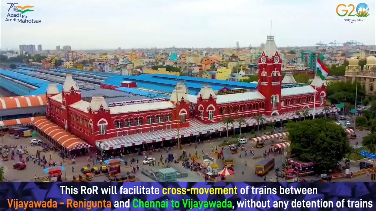 Longest Rail Flyover over SCR commissioned between Gudur and Manubolu - YouTube