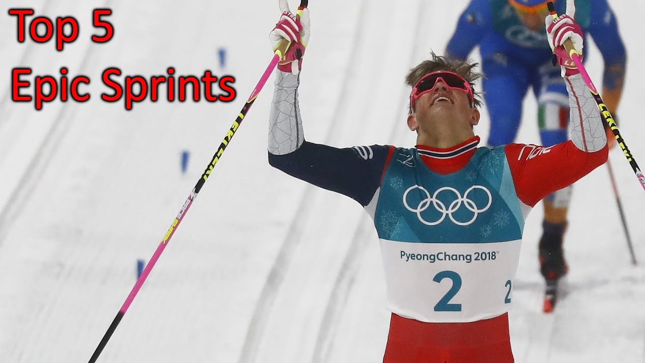 Top 5 Most Epic Sprint Finishes In Cross Country Skiing - YouTube